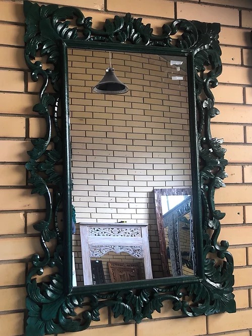 Balinese Carved Mirror (Medium) - Bali Bazaar