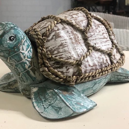 Turtle And Net Carved - Bali Bazaar