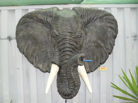 Water Feature Elephant Head Large - Bali Bazaar