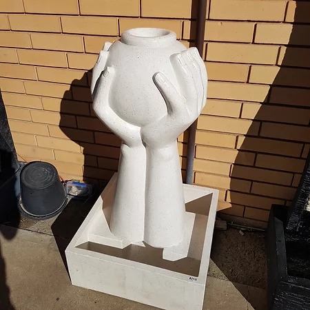 Water Feature Pot In Hands - Bali Bazaar